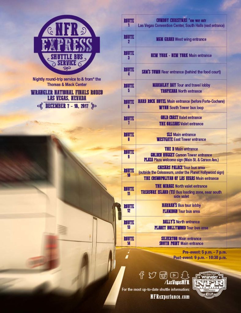 Nightly Round-trip NFR 2017 Express Shuttle Bus Service